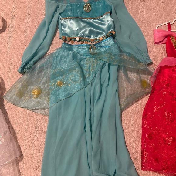 Disney | Matching Sets | Disney Teal And Gold Princess Dress Set | Poshmark